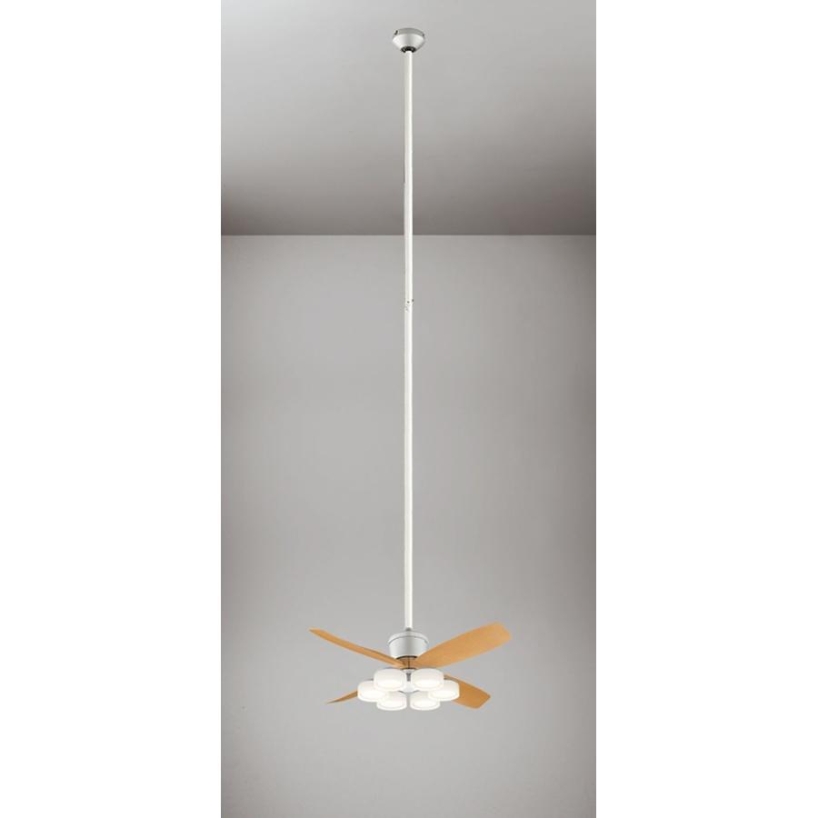 ODELIC 長期保証 高演色LED [R15]LED 6灯 明るさ8畳 DCモーター 大風量 吹き抜け 傾斜天井 オーデリック シーリングファン ライト OCB-290 : シーリングファン ...