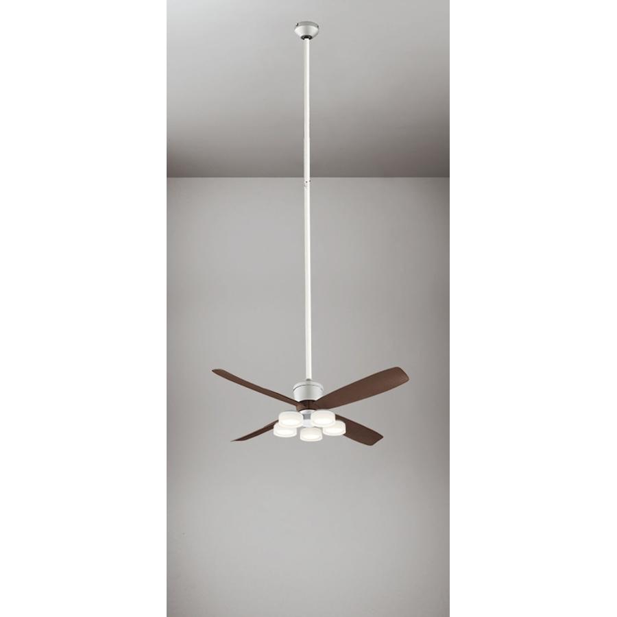 ODELIC 長期保証 高演色LED [R15]LED 5灯 DCモーター 大風量 吹き抜け 傾斜天井 オーデリック シーリングファン ライト OCB-327 : シーリングファン専門店ファズ ...