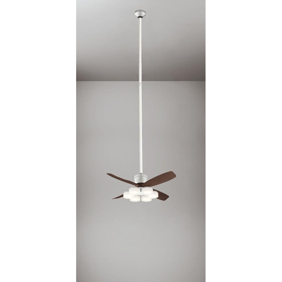 長期保証 高演色LED [R15]LED 6灯 明るさ8畳 DCモーター 大風量 吹き抜け 傾斜天井 オーデリック シーリングファン ライト OCB-328 :OCB328:シーリングファン ...