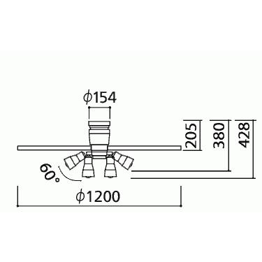 ODELIC 即日発送 長期保証 高演色LED [R15] 軽量 LED 5灯 調光・光色切替 DCモーター 大風量 オーデリック シーリングファン ライト OLB-042 : シーリング ...