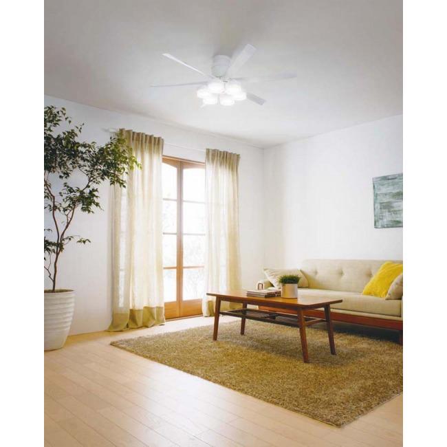 ODELIC 即日発送 長期保証 高演色LED [R15] 薄型 軽量 LED 6灯 明るい10畳 調光・光色切替 DCモーター 大風量 オーデリック ホワイト シーリングファン ライト ...