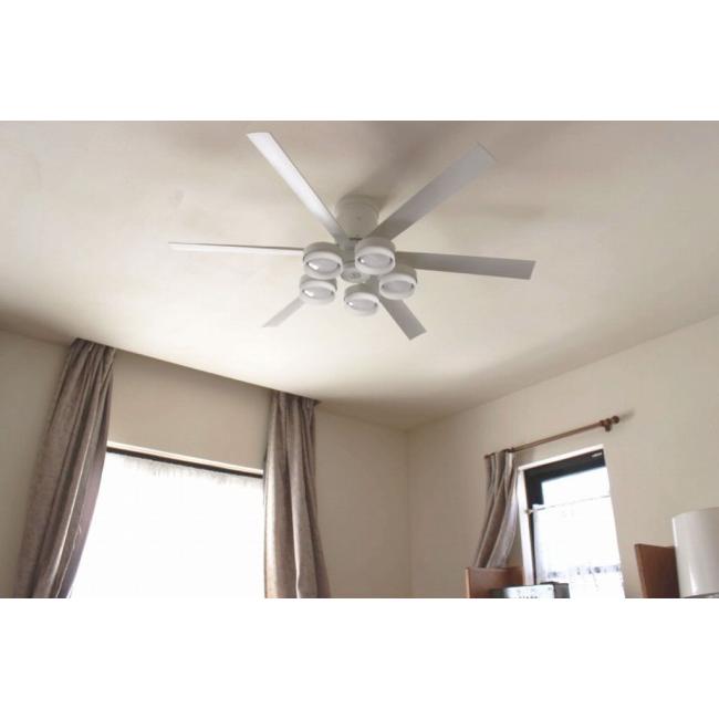 ODELIC 即日発送 長期保証 高演色LED [R15] 薄型 軽量 LED 5灯 明るさ8畳 調光・光色切替 DCモーター 大風量 オーデリック ホワイト シーリングファン ライト OLB ...