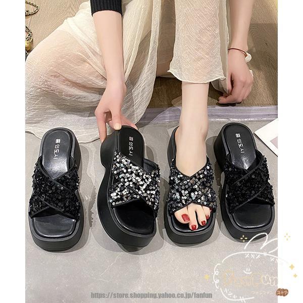 厚底サンダル ミュールサンダル 夏 美脚ファンファン fanfun : FanFunストア - 通販 - Yahoo!ショッピング
