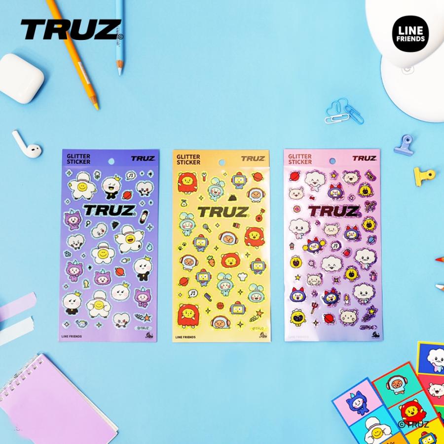 TRUZ グリッターステッカー GLITTER STICKER ステッカー シール トゥルーズ / 3種選択別 : 韓流shop fani ...