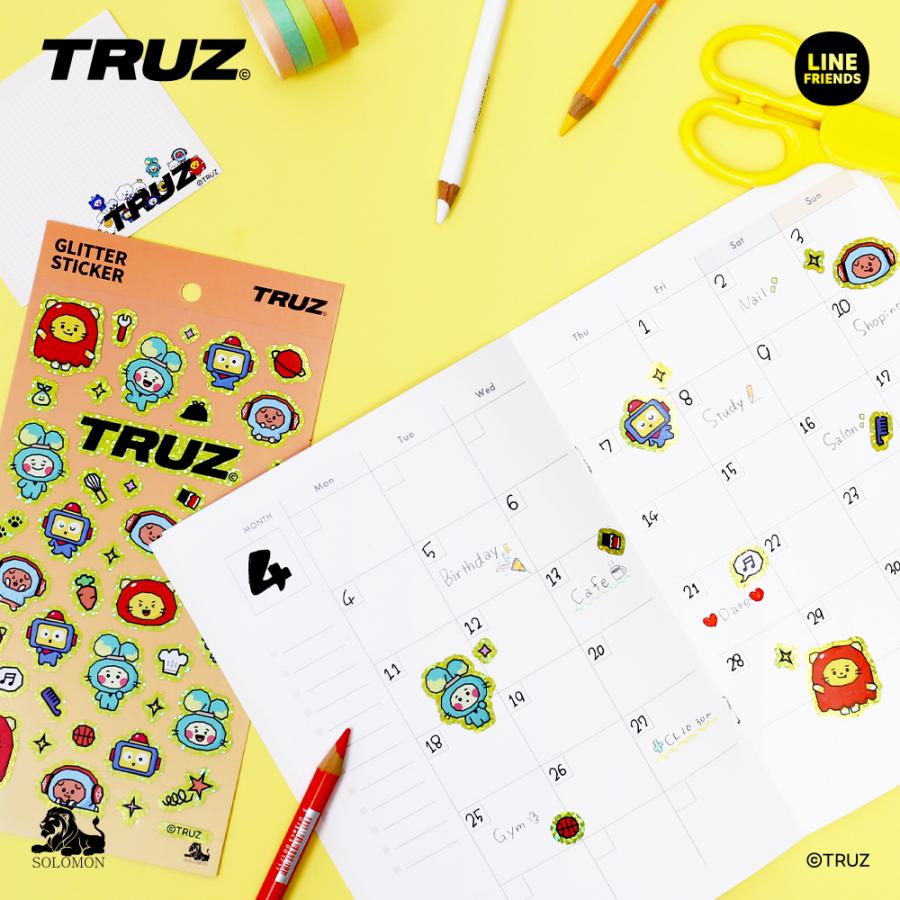 TRUZ グリッターステッカー GLITTER STICKER ステッカー シール トゥルーズ / 3種選択別 : 韓流shop fani ...