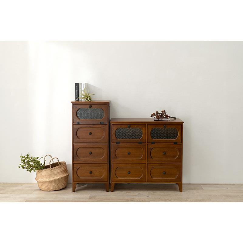 キャビネット チェスト 幅80 アンティーク レトロ 引き出し フラップ扉 モザイクガラス 木製 北欧 リビング 収納 おしゃれ サイドボード 新生活 敬老の日 : FanRico ソファ ...