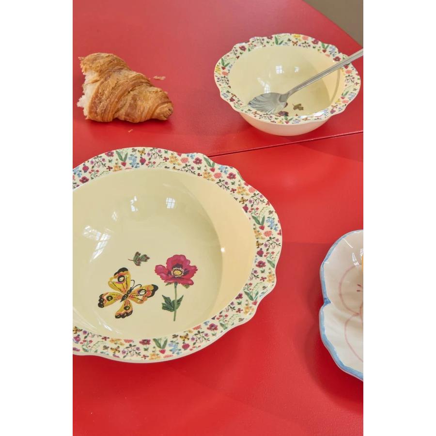 Nathalie Lete（ナタリーレテ） メラミン・ボウル バタフライ＆フラワー Lサイズ 蝶々と赤いお花のお椀 : fantasticaファンタスチカ雑貨店 - 通販 - Yahoo!ショッピング