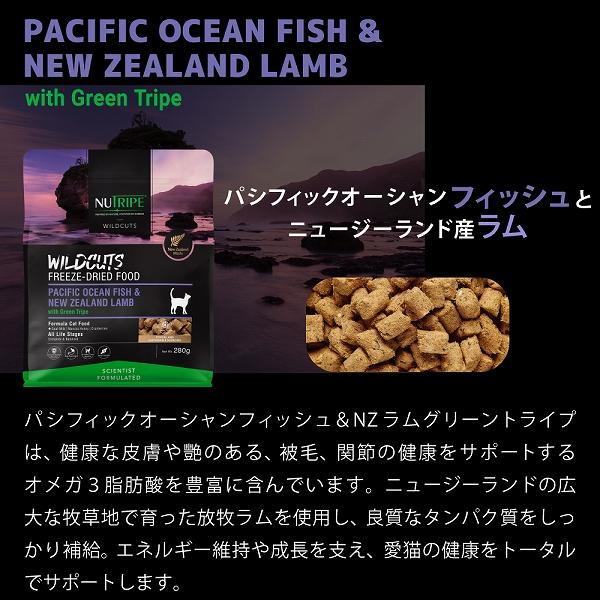 NUTRIPE キャットフード ワイルドカット フリーズドライ フィッシュ＆ラムwithグリーントライプ 280g 総合栄養食 ニュートライプ 猫 : ファンタジーワールド - 通販 ...