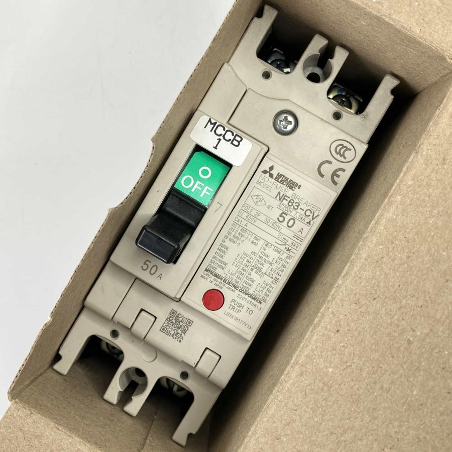 NF63-CV 2P 50A (使用済/別箱) 低圧遮断器 WS-Vシリーズ ノーヒューズ遮断器 NF-Cクラス(経済品) 三菱電機 漏電遮断 ...