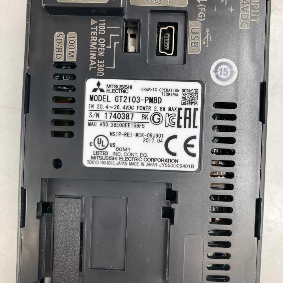 GT2103-PMBD 2017年製 グラフィックオペレーションターミナル GOT2000シリーズ 三菱電機 タッチパネル (8746 ...
