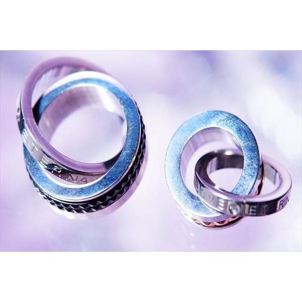 ETERNAL LOVE/永遠の愛」刻印&スピンデザイン2連リング クリア ETERNAL LOVE/永遠の愛」刻印&スピンデザイン2連リング クリア