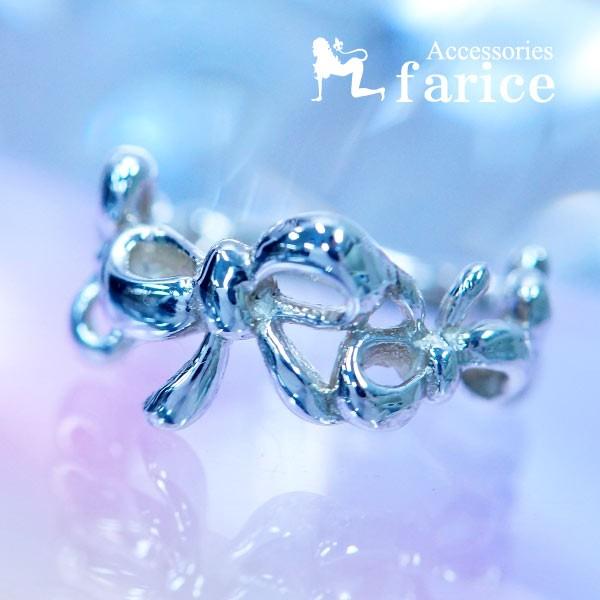 キュートなリボンモチーフシルバーリング :LR-935:アクセサリー通販 farice - 通販 - Yahoo!ショッピング