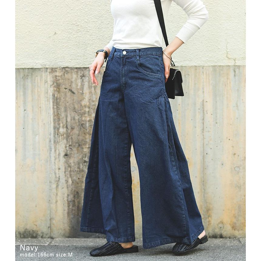 デニム バギーパンツ ワイドパンツ レディース 大きいサイズ デニム バギーパンツ ワイドパンツ レディース 大きいサイズ