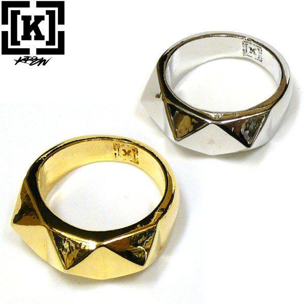 KR3W【クルー】STUDS RING SK8 BIKE TATOO CHOPPER HOT ROD スタッズ 鋲 リング PUNK ロック ...