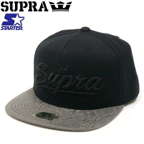 SUPRA FOOTWEAR スープラ STARTER SNAPBACK LOGO CAP ヘビ柄 蛇 スナップバック スケボーショップ ...