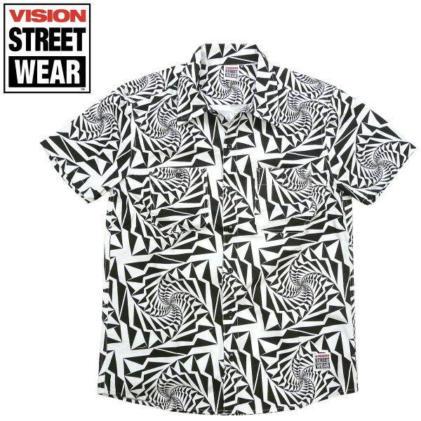 Vision（自転車） ヴィジョン VISION 新作 GATOR MULTI PRINT SHIRT 総柄シャツ 半袖 ビンテージ 渦巻柄 ...
