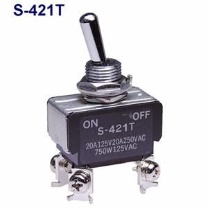 NKKスイッチズ S-421T 2極単投 ON-OFF ねじ端子形 抵抗負荷AC125V20A 日本開閉器 小型トグルスイッチ : FA-Ubon Yahoo!店 - 通販 - Yahoo ...