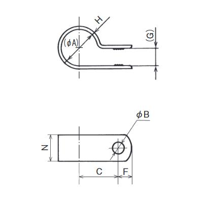 北川工業 NK-3N（100コ入） ナイロンクランプ A=5.3 b=4.3 N=9.5 H=1.1 :0192995:FA-Ubon Yahoo!店 - 通販 - Yahoo!ショッピング