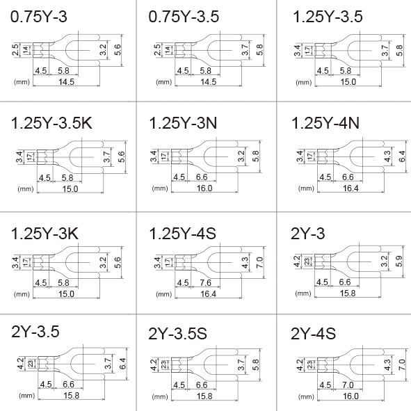 Ubon（ユーボン） 1.25Y-3N (300PCS) Y形裸圧着端子 : FA-Ubon Yahoo!店 - 通販 - Yahoo!ショッピング