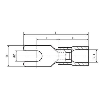 ニチフ TMEX 2Y-4-BLU（青）（100PCS） 銅線用 環境配慮形絶縁被服付圧着端子 （Y形）先開形 : FA-Ubon Yahoo!店 - 通販 - Yahoo!ショッピング