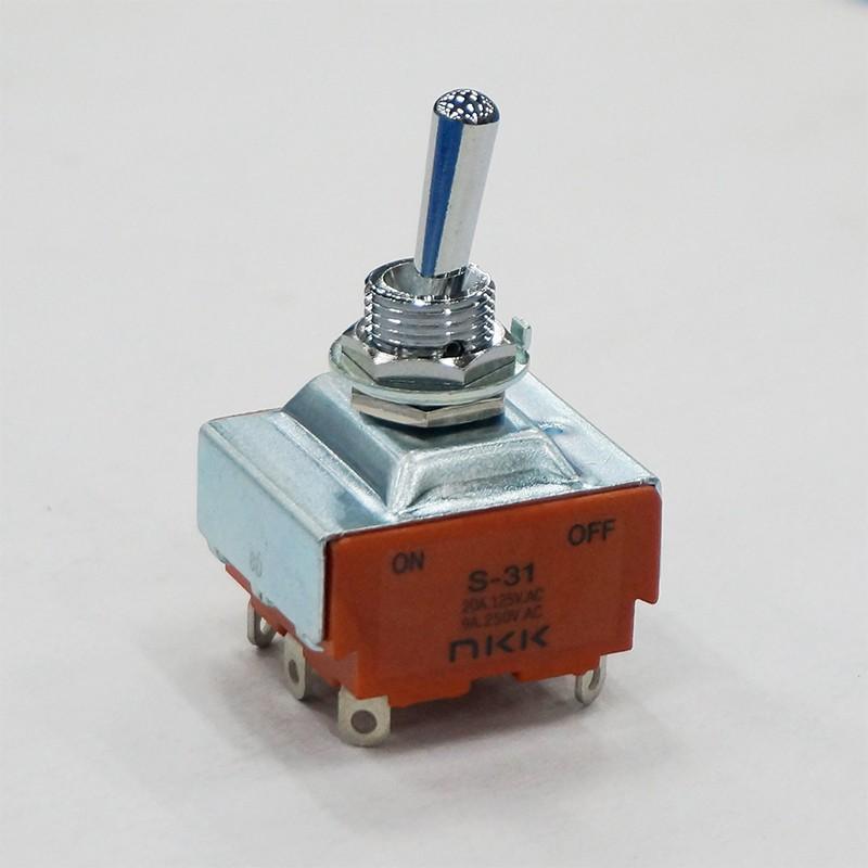 NKKスイッチズ S-31-J 3極 ON-OFF 端子はんだ 抵抗負荷20A AC125V 規格UL/CSA取得 小型トグルスイッチ 12 ...