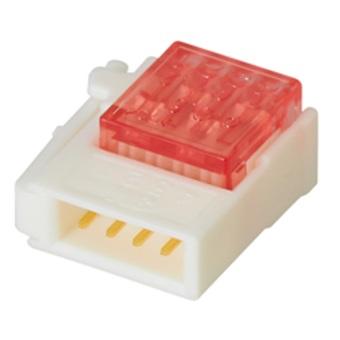 ユーボン 37A04-E121-W00（100個入） ワイヤーマウント プラグ e-CON準拠コネクタ（4ピン）AWG30-24公称断面積0.05-0.2被覆外径φ0.6-1.2mm : FA ...