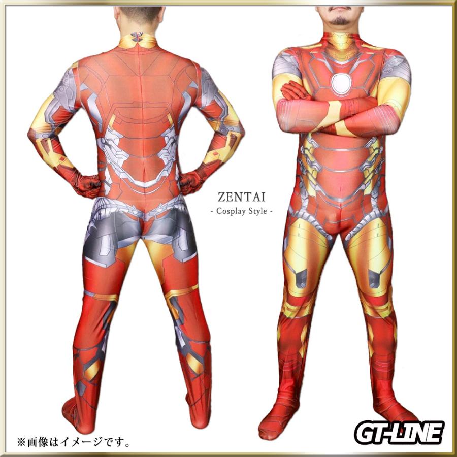 Zentai ヒーロー レッド アメコミ ゼンタイ アイアンマン ゴールド