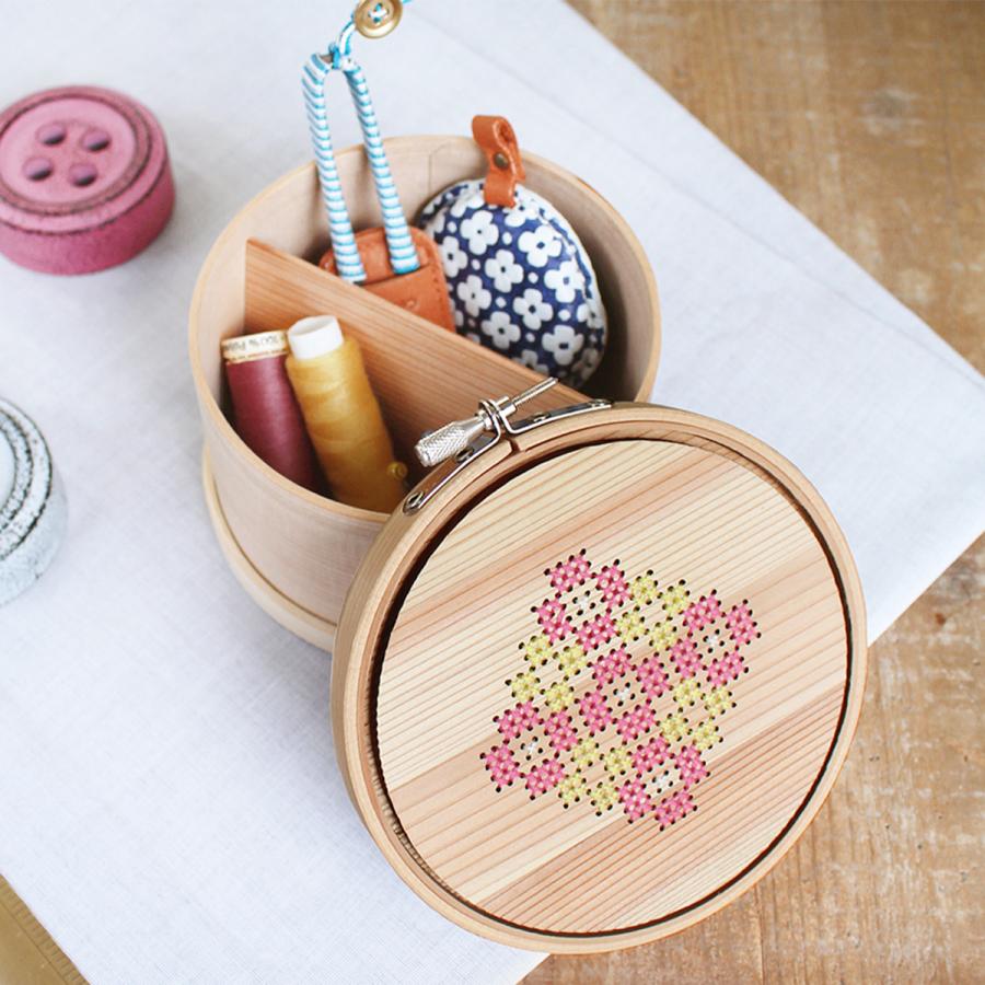 KAWAGUCHI Cohana コハナ 曲げわっぱの道具箱 刺しゅう枠 刺繍枠 KAWAGUCHI Cohana コハナ 曲げわっぱの道具箱 刺しゅう枠 刺繍枠