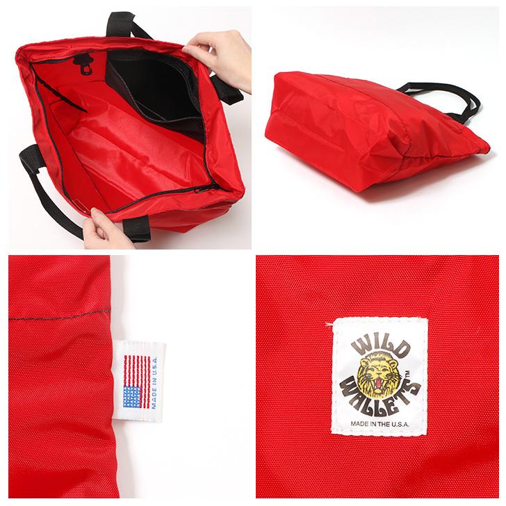 ナイロン トートバッグ 大容量 A4 ファスナー付き WILD WALLETS ワイルドウォレット WW-003 ブランド made in ...