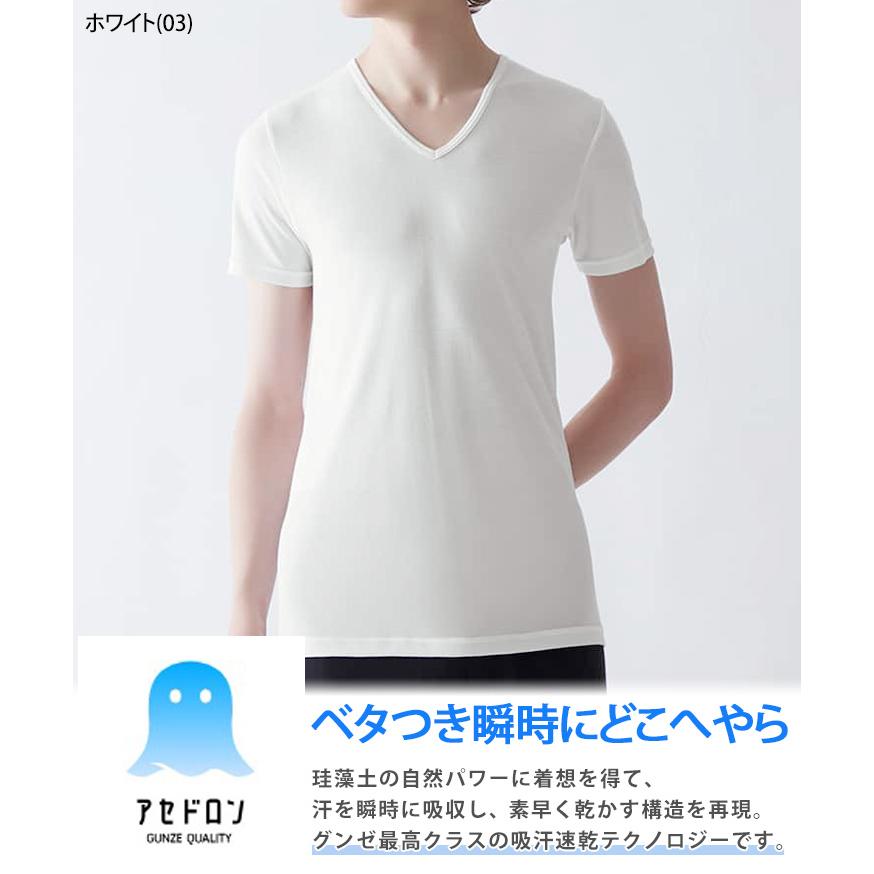 GUNZE Tシャツ 鹿の子 メンズ トップス Vネック インナー 半袖 アセドロン 紳士 男性 吸湿 吸汗速乾 汗対策 グンゼ MCA715 : FES - 通販 - Yahoo!ショッピング