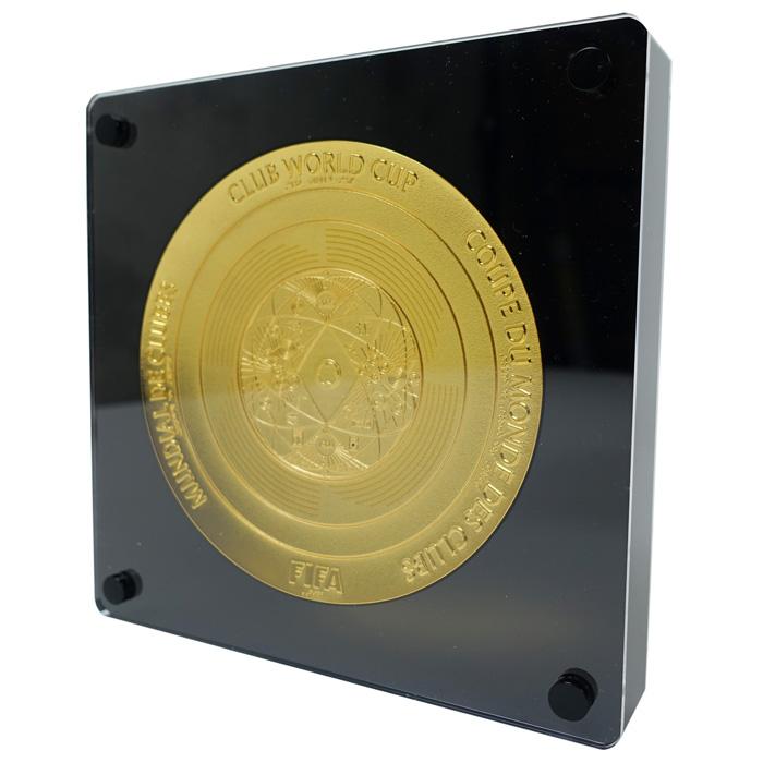 FIFA クラブワールドカップ 2025 オフィシャル レプリカ トロフィー 120mm (ゴールド)アクリルフレーム入り(FCWC25-TR ...