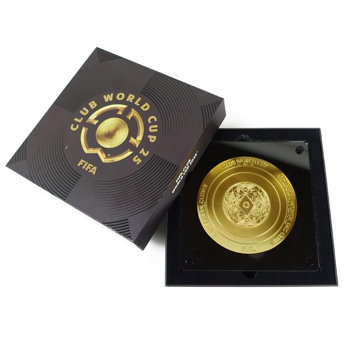 FIFA クラブワールドカップ 2025 オフィシャル レプリカ トロフィー 120mm (ゴールド)アクリルフレーム入り(FCWC25-TR ...