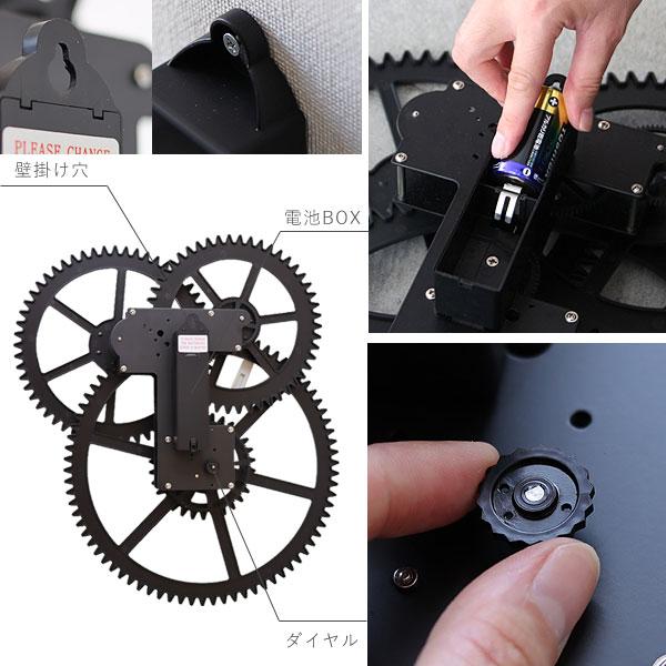 KIKKERLAND TRIPLE GEAR WALL CLOCK トリプルギアウォールクロック（壁掛け時計 ウォールクロック おしゃれ ...