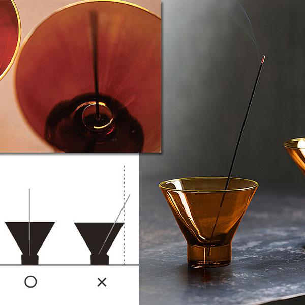 エレクトロラックス HAZEL ALLE A TE DUSKY AMBER CYLINDER（お香立て 線香立て ガラス おしゃれ かわいい ...