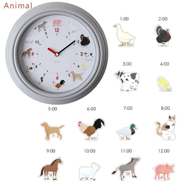 TICKY TACKY CLOCK ティッキー タッキー クロック（掛時計 ウォールクロック 鳩時計 キッズ 子ども 知育 アニマル かわいい ...
