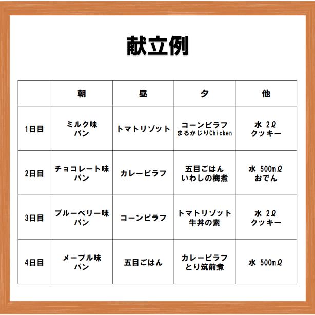 ファミリー 充実 セット 保存食 非常食 防災食 備蓄食 おすすめ ごはん パン クッキー おかず レトルト 保存水 7年保存 日本製 3人 4日 送料無料 :setsannin001:フード ...