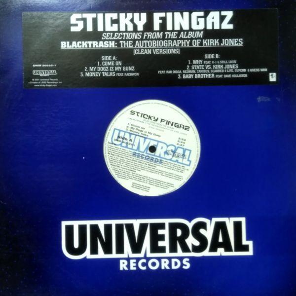 12inchレコード STICKY FINGAZ / SELECTIONS FROM THE ALBUM "BLACKTRASH ...
