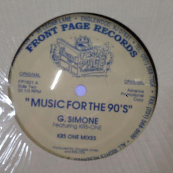 12inchレコード G. SIMONE / MUSIC FOR THE 90'S feat. KRS ONE : レコード買取・販売 ...