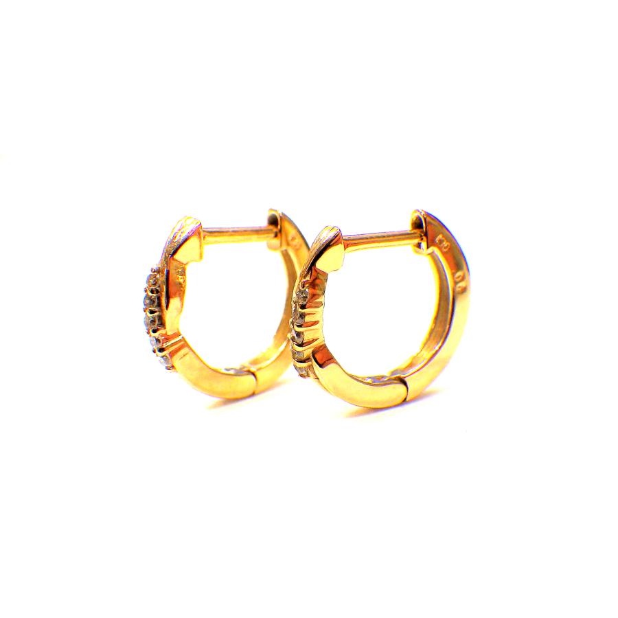 K10YG(10金イエローゴールド) ダイヤフープピアス メンズ レディース ペア 両耳 ダイヤモンド 中折れピアス 輪っかピアス シンプル :54936TY:Fec’s - 通販 ...