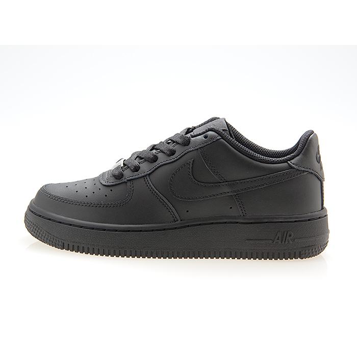 NIKE ナイキ AIR FORCE 1 LE GS エア フォース ロー レディース ガールズ BLACK/BLACK ブラック 黒 ...
