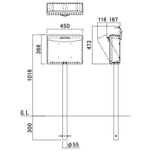 郵便ポスト・ブランチ用オプションスタンド[P-1641] : feel so nice - 通販 - Yahoo!ショッピング