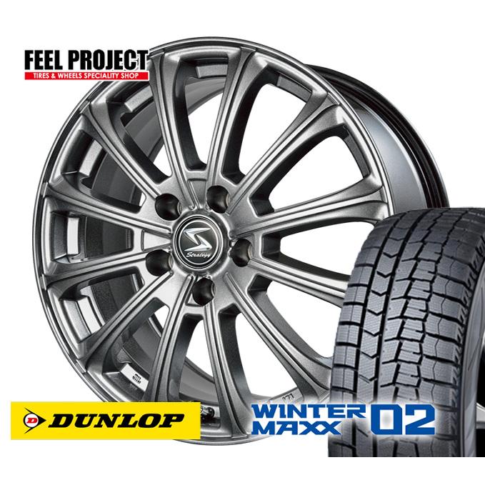 WINTER MAXX 02 ダンロップ ウィンターマックス WM02 195/65R15 スタッドレス ＆ アルミ 195/65-15 15インチ 4本セット : FEEL-PROJECT ...