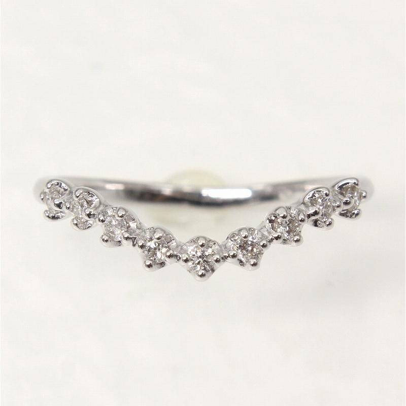 K18 ホワイトゴールド ダイヤ V字 リング fefプライス : プチジュエリーfefエフイーエフ - 通販 - Yahoo!ショッピング