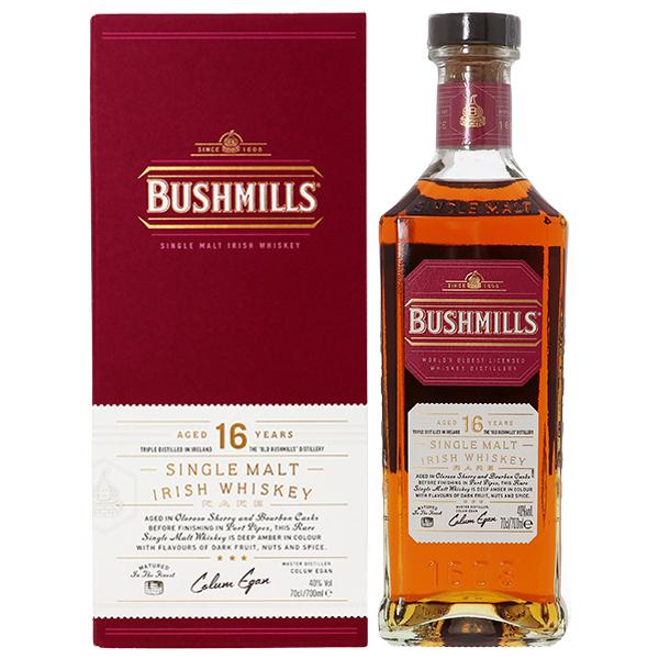 ブッシュミルズ シングルモルト 16年 アイリッシュウイスキー 40度 正規 箱付 700ml 洋酒 包装不可 : 3-bush-04 ...