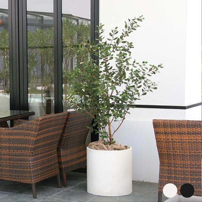 アルファ シリンダー M プランター ホワイト ブラック : un06plt0015 : エクステリア・ガーデン Feliju - 通販 - Yahoo!ショッピング