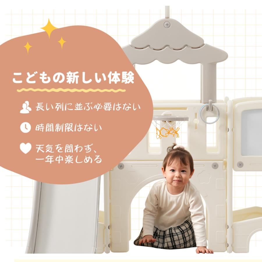 すべり台 9in1 キャッスル 大型遊具 すべりだい スライダー 室内 遊具 バスケットゴール お絵描きボード 収納 キッズ キッズパーク 子供 誕生日プレゼント : Feliz lar ...