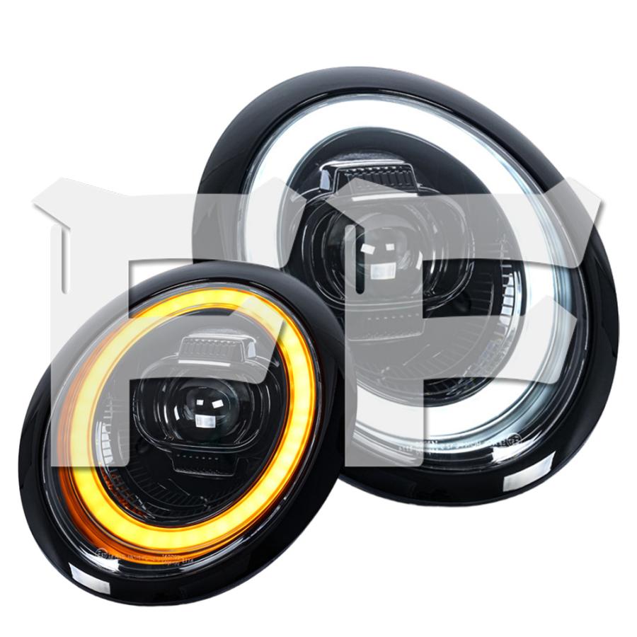 BMW ミニ クーパー LED ヘッドライト アセンブリ R50 R52 R53 01-07 日本仕様 流れウインカー ブラック枠タイプ Eマーク : FF-carshop - 通販 ...