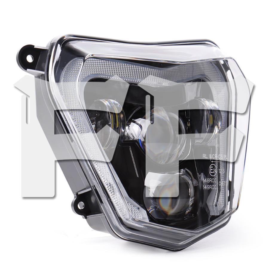 KTM DUKE 690 2012-2019 690R 2013-2017 LED ヘッドライト ハイ・ロービーム・ディライト Eマーク認証 ...