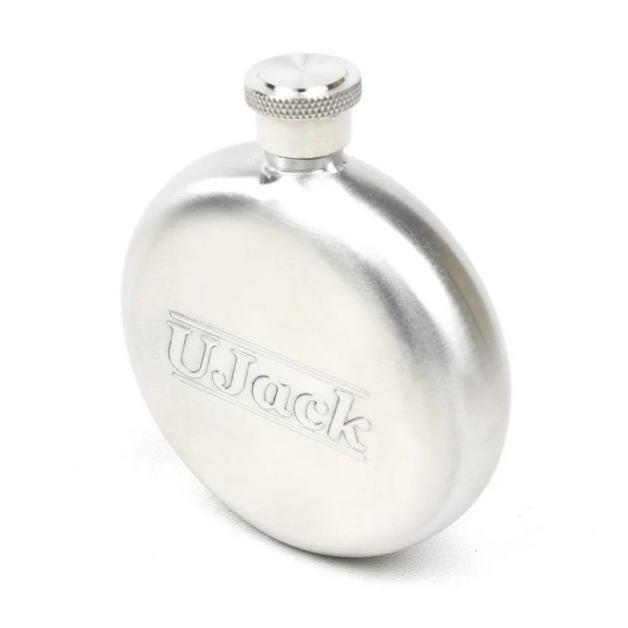 UJACK ステンレススキットル 5oZ 147ml 丸型マットタイプ フラスク ヒップフラスコ 防災用 ユージャック バーベキュー キャンプ ソロキャン 焚火 : Ffactory ...
