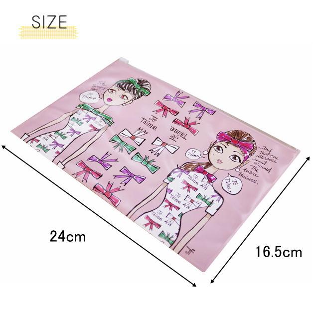 Jeffrey Fulvimari ジェフリーフルビマーリ クリアポーチ クリアケース 小物入れ 旅行 パーティアニマル リボンガールズ ミニ ...